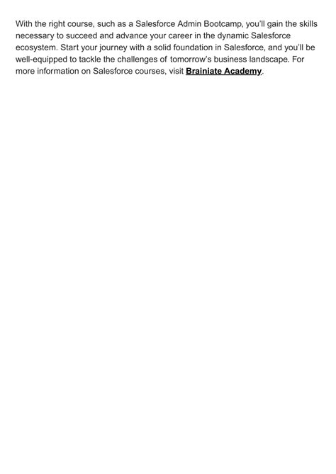 ppt salesforce course insights objectives certifications and career