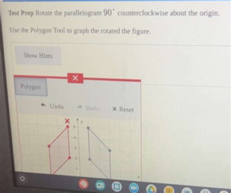 Test Prep Rotate The Parallelogram 90° Counterclockwise About The Origin Use The Polygon [math]
