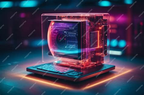 Premium Ai Image Application Programming Interface Hologram Technology Background