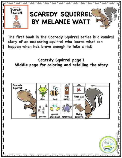 Scaredy Squirrel Book Craft ~ Book Units By Lynn