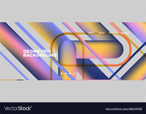 Trendy Color Overlapping Lines Abstract Background