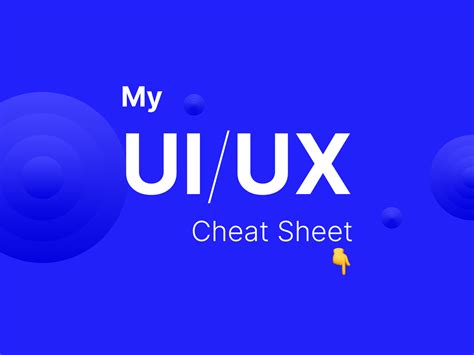 My Ui And Ux Cheat Sheet 📓 By Mubarakcc7 On Dribbble