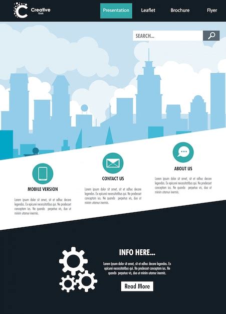 Premium Vector Urban Website Template