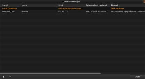 how to set up a legacy davinci resolve shared database