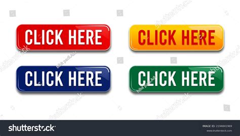 Click Here Button Vector Set Rectangular Stock Vector Royalty Free
