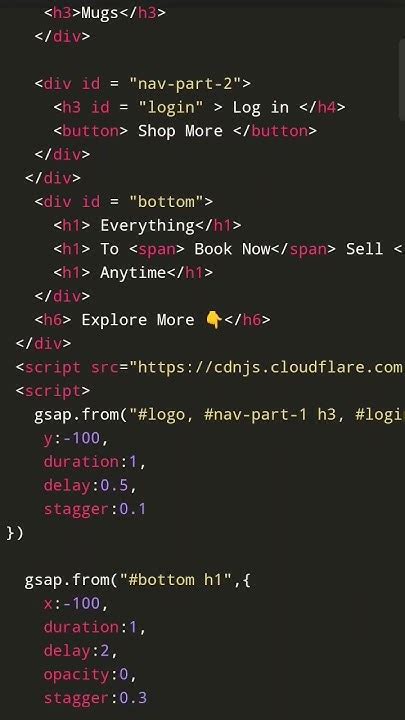 Gsap Use Create Front Page Gsap Gsapanimation Html Css Coding Programming Webdevelopment