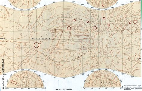 Phobos Old Soviet Map Mars Satellite Stock Illustration Adobe Stock