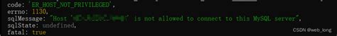 Host Is Not Allowed To Connect To This MySQL Server
