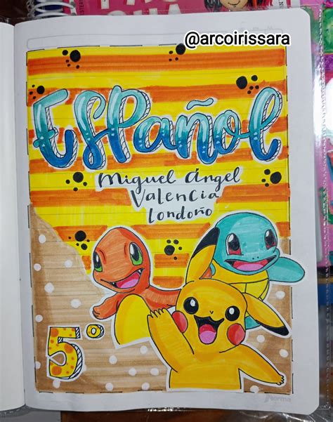 Portada Pokémon Español 2024 Portadas De Cuadernos Marcas De