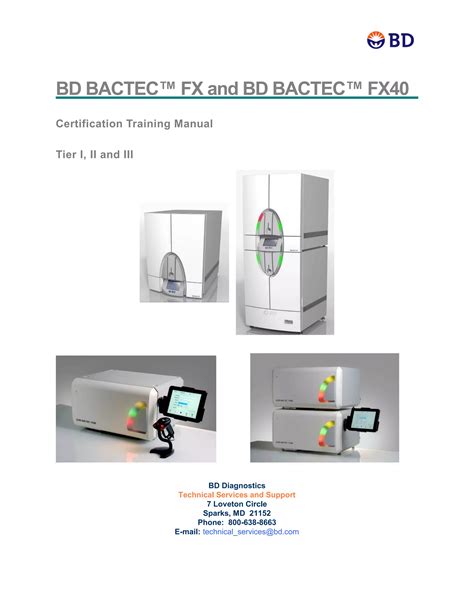 Bd Bactec Fx40 Certification Training Manual Pdf