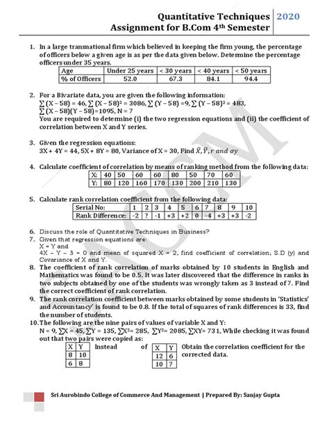 Assignment For Bcom 2020 Qt Pdf