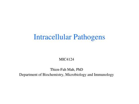 Ppt Intracellular Pathogens Powerpoint Presentation Free Download Id 3397626