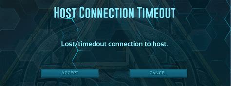 host connection timeout error r ark