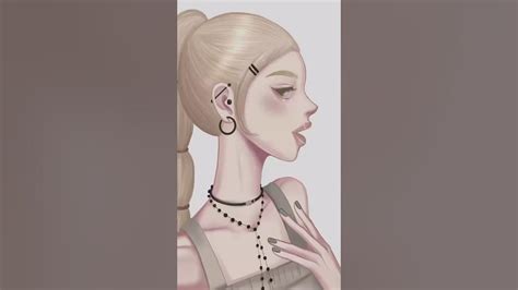 🐰스피드페인팅 16초🫶금발블랙 컬러 악세서리 한바가지🖤 스피드페인팅 릴스 스피드드로잉 아이패드드로잉 프로크리에이트