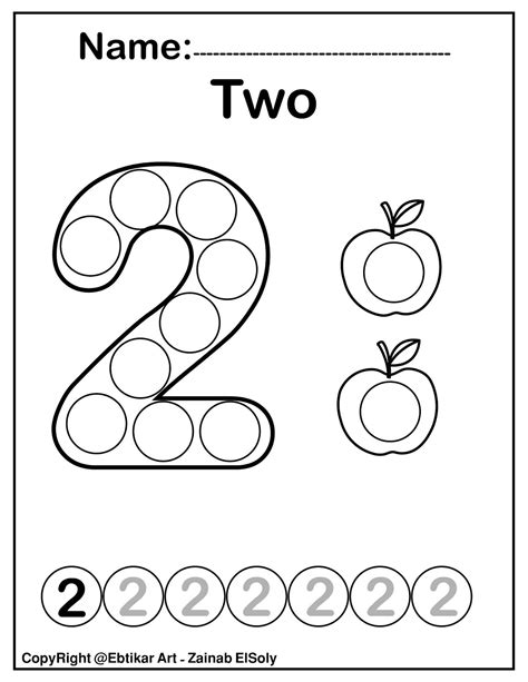 Printable Numbers With Dots