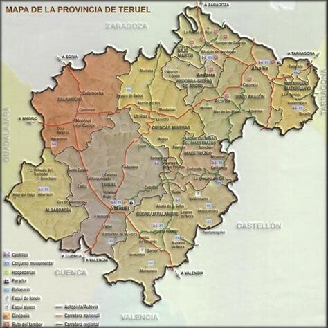 Mapa De La Provincia De Teruel Mapa