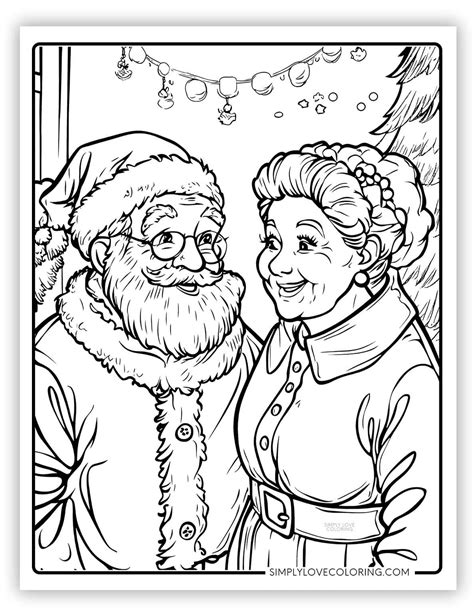 Mrs Claus Coloring Pages Free Pdf Printables Simply Love Coloring