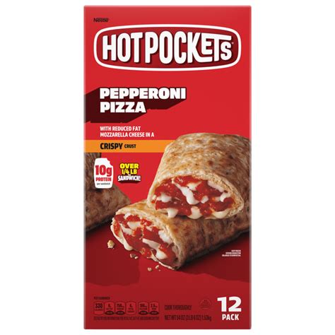 Save On Hot Pockets Pepperoni Pizza Crispy Crust Sandwiches 12 Ct
