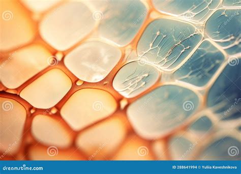 Microscopic Macro Close Up Shot Scientific Research Epithelial Tissue Biological Anatomical
