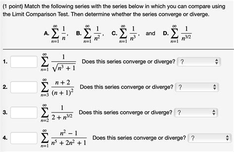Solved Point Match The Following Series With The Series Chegg Com