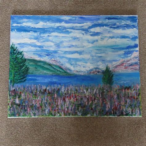 Lake Landscape Oil Original Etsy Uk