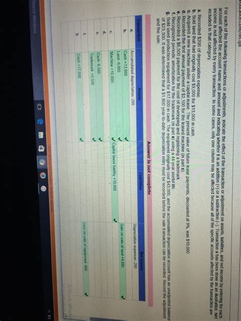 Solved For Each Of The Following Transactions Or