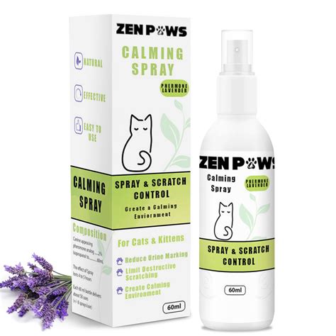 Amazon Com Zenpaws Cat Phermone Calming Spray Quickly Relieve Stress Reduces Scratching