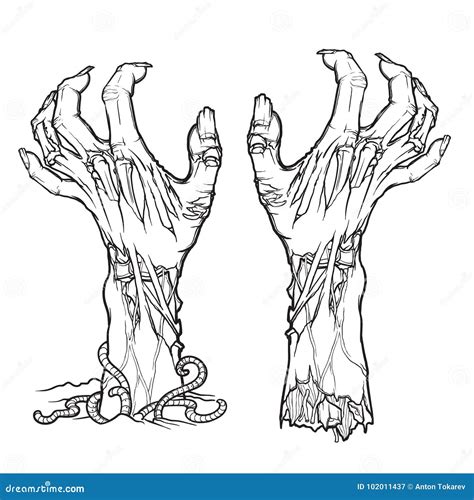 Zombie Hand Drawing
