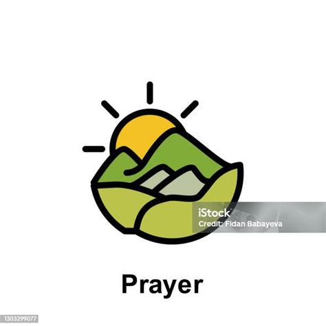 라마단 기도 개요 아이콘 라마단 일 일러스트 아이콘의 요소입니다 서명 및 기호는 웹 로고 모바일 앱 Ui Ux에 사용할 수 있습니다 Eid Ul Fitr에 대한 스톡 벡터