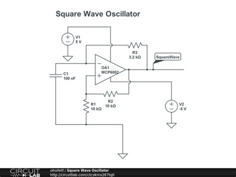 Square Wave Oscillator Circuitlab