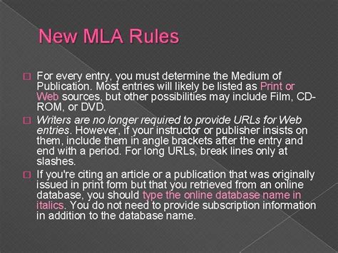 MLA Citation The Basics Owl Perdue University Basic