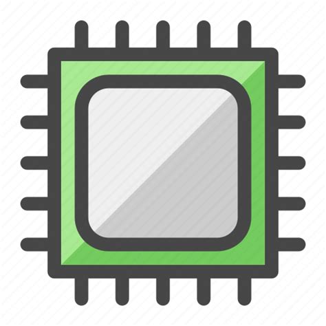 Processor Cpu Hardware Computer Pc Component Icon Download On Iconfinder