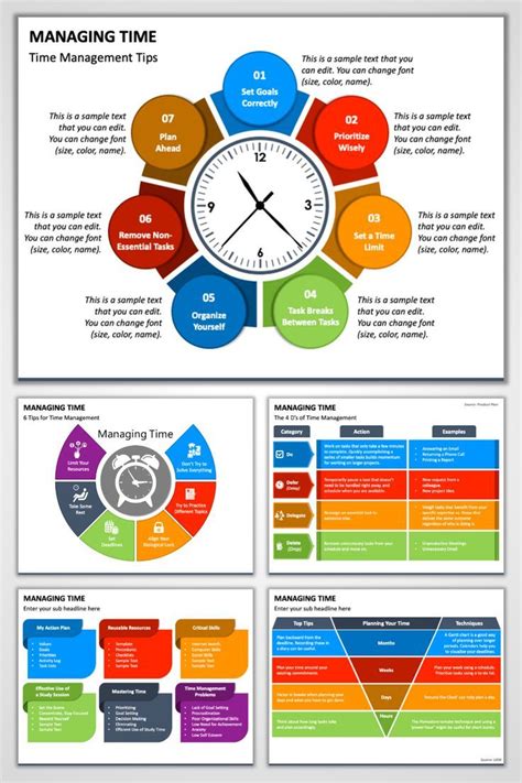 Managing Time PowerPoint Template In Attractive Colors