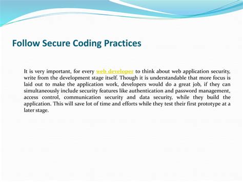 10 Web Application Security Best Practices For 2020 Ppt