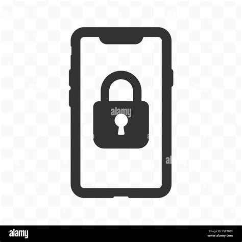 Locked Smartphone Icon Symbol Phone And Lock Logo Sign Mobile Account With Lock On Screen