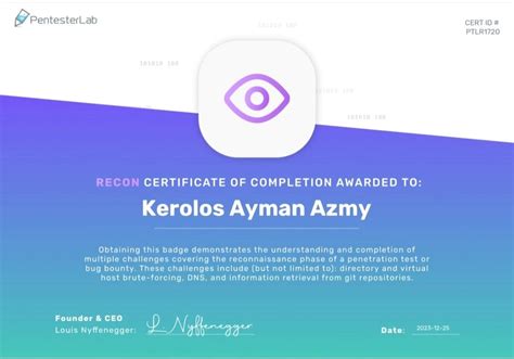 Pentesterlab Cybersecurity Penetrationtesting Bugbounty Recon Bughunting Share Kerolos