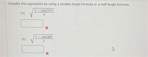 Solved Simplify The Expression By Using A Double Angle Chegg