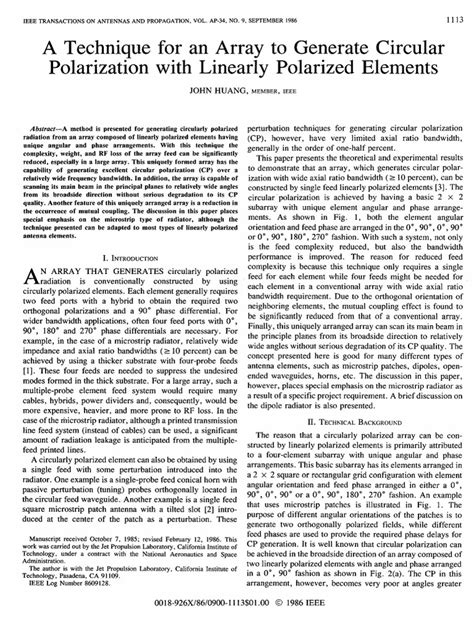 Pdf J Huang “a Technique For An Array To Generate Circular