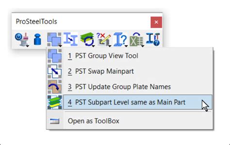 ProStructures PST Subpart Level Same As Main Part Tool Communities