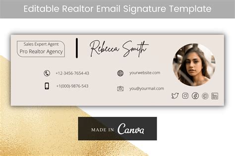 Real Estate Email Signature Templates Graphic By Realtor Templates
