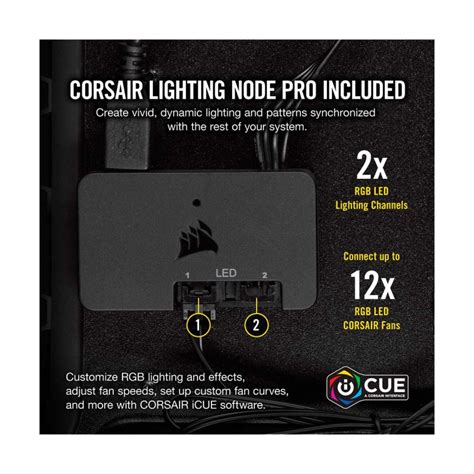 Corsair LL RGB Dual Light Loop RGB LED PWM Fan Pack With Lighting Node PRO Controller