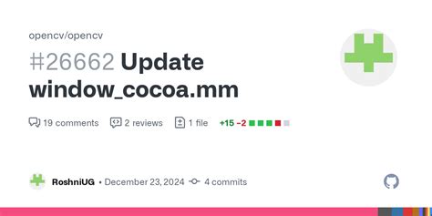 update window cocoa mm by roshniug · pull request 26662 · opencv