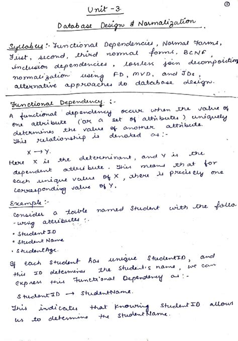 Dbms Unit 3 Normalization And Functional Dependencies Overview Studocu