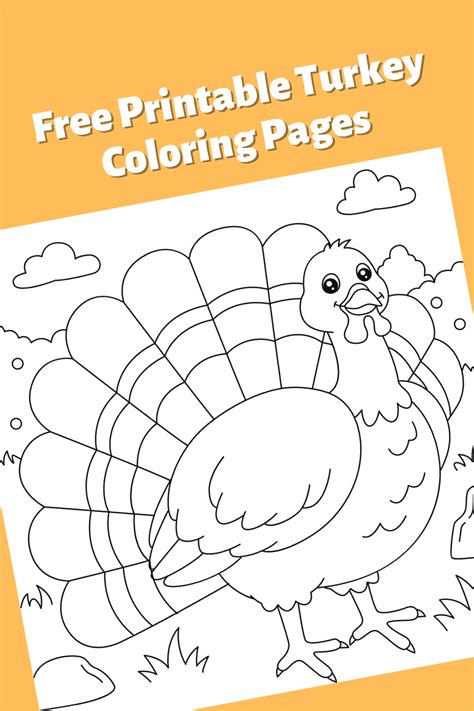 Free Turkey Printable Coloring Pages