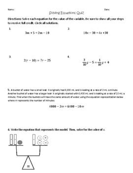 Solving Equations With Variables On Both Sides Quiz By Margaret Autry