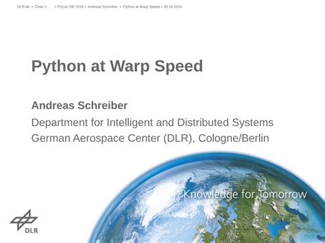 Pdf Python At Warp Speed Connecting Repositories Python At Warp Speed Dlr De Chart