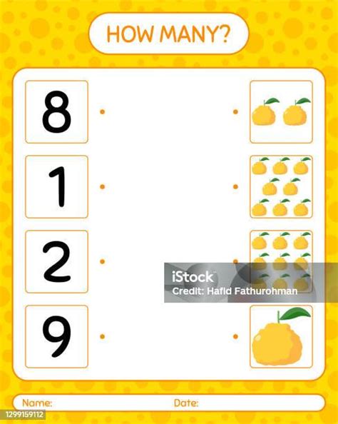 얼마나 많은 수 의 계산 게임 우글리 유치원 아이들을위한 워크 시트 어린이 활동 시트 인쇄 가능한 워크 시트 0명에 대한 스톡 벡터 아트 및 기타 이미지 Istock