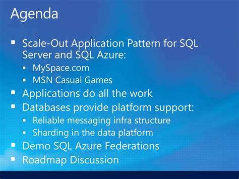 Scaling With Sql Server And Sql Azure Federations Pptx