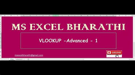 selva subramania bharathi on linkedin ms excel vlook up advanced 1 vlookup formula with