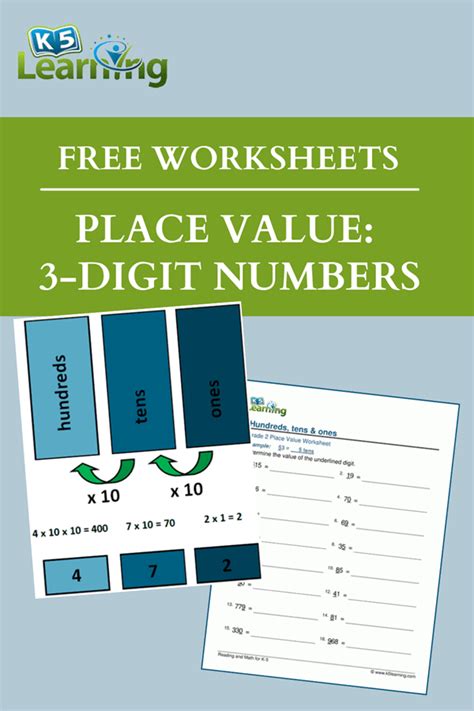 Place Value Worksheets For 3 Digit Numbers K5 Learning